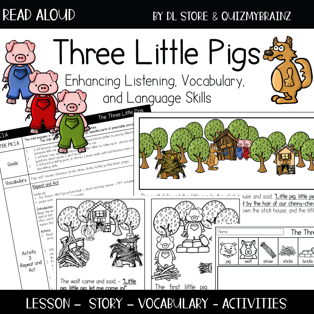 3 Little Pigs Read Aloud – Enhancing Listening, Vocabulary, and ...