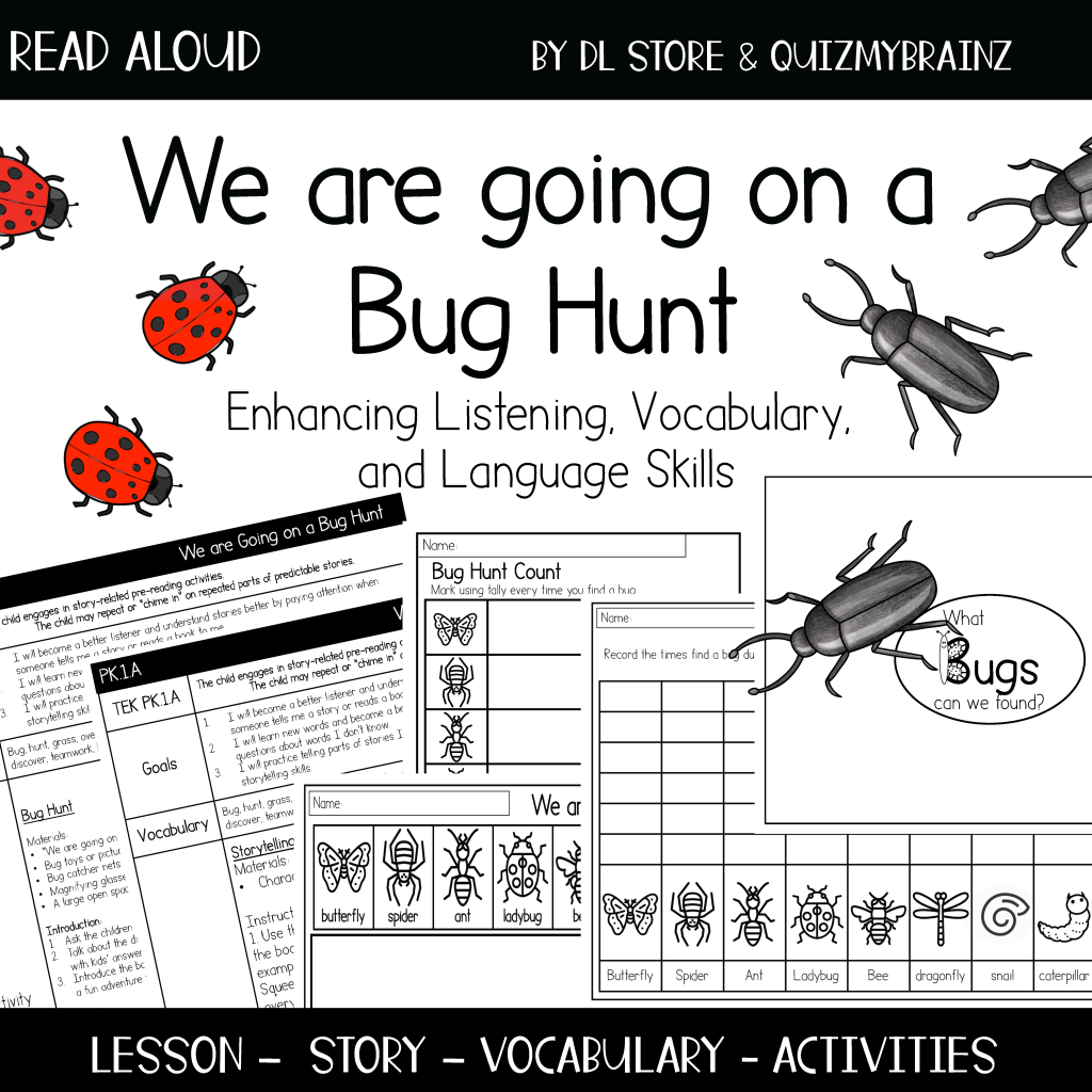 Bug Hunt Read Aloud – Listening Vocabulary & Language Skills → QuizmyBrainz