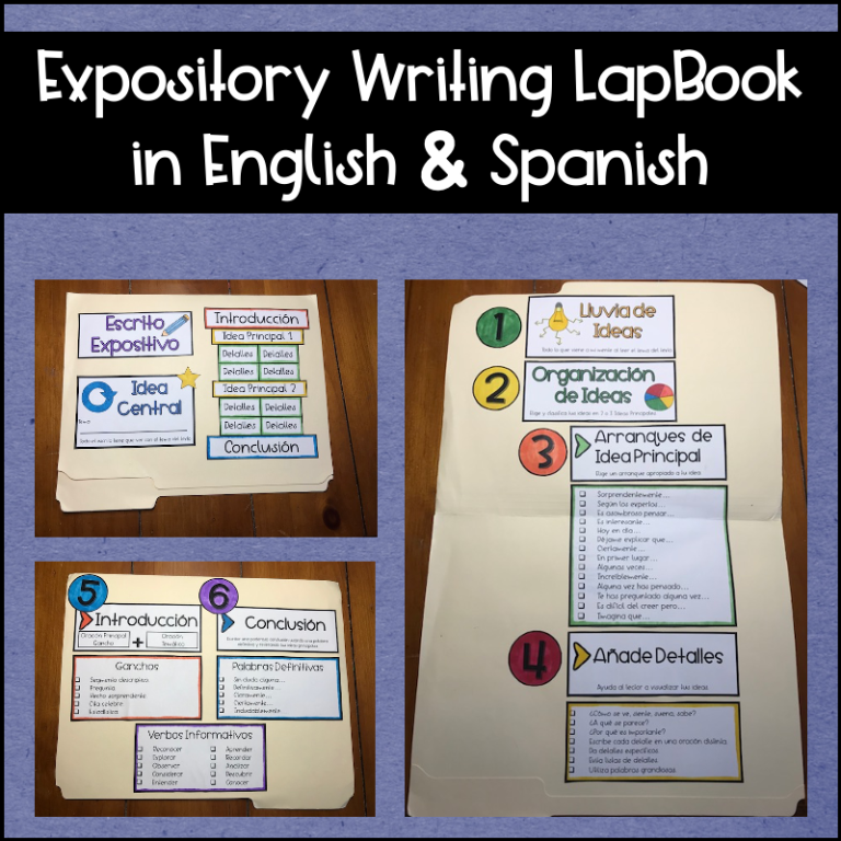 Expository Writing Bulletin Board & LapBook – English & Spanish → ...